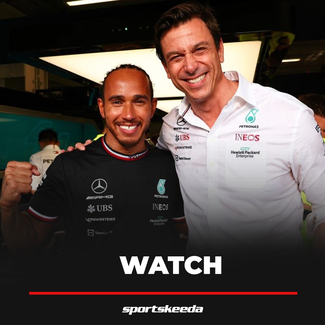 Watch: Lewis Hamilton and Toto Wolff share an emotional moment after the driver's stunning ...