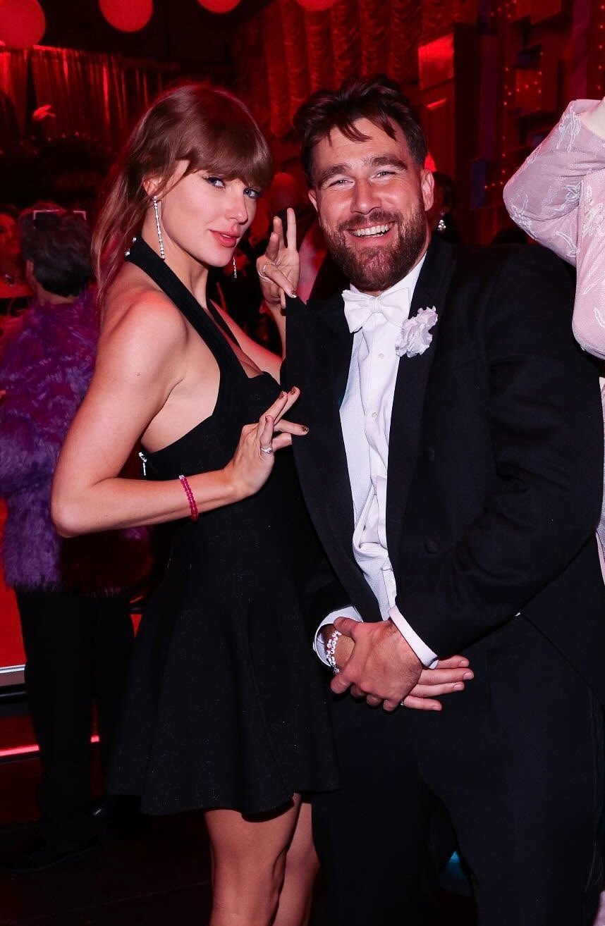 Taylor Swift sparks rumors she's ENGAGED as fans spot bizarre detail at bash with Travis Kelce