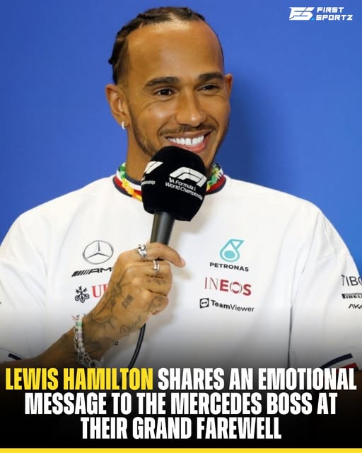 Lewis Hamilton shares heartfelt message to Mercedes boss during grand farewell