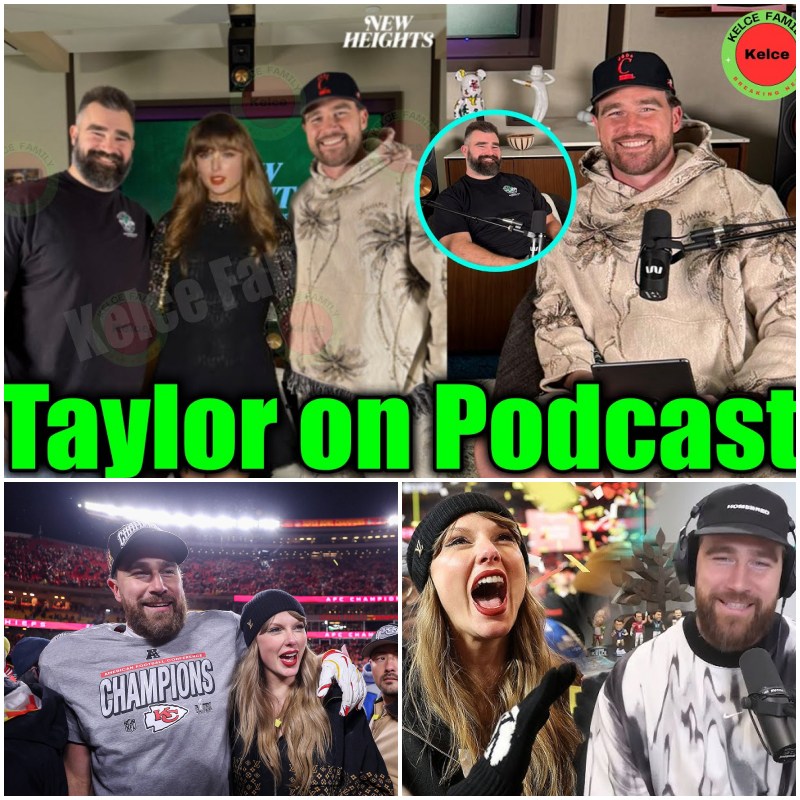 Travis & Jason Kelce Excitedly Reveal Special Guest Taylor Swift On The Set Of 'New Heights' Podcast
