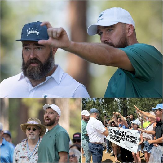 Travis Kelce and brother Jason mobbed by adoring fans as NFL brothers ...