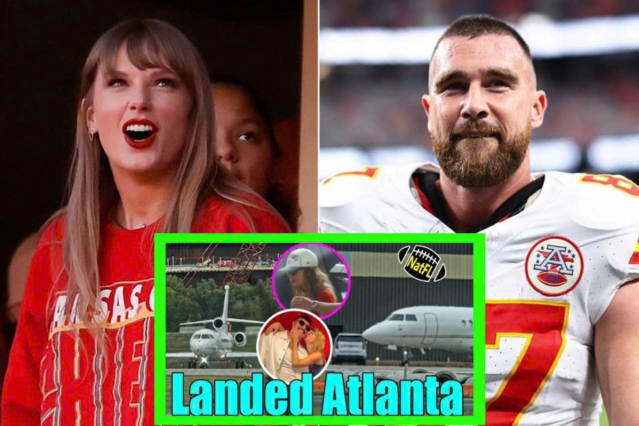 Taylor Swift landed in Atlanta to cheer on Travis Kelce at Sunday's game
