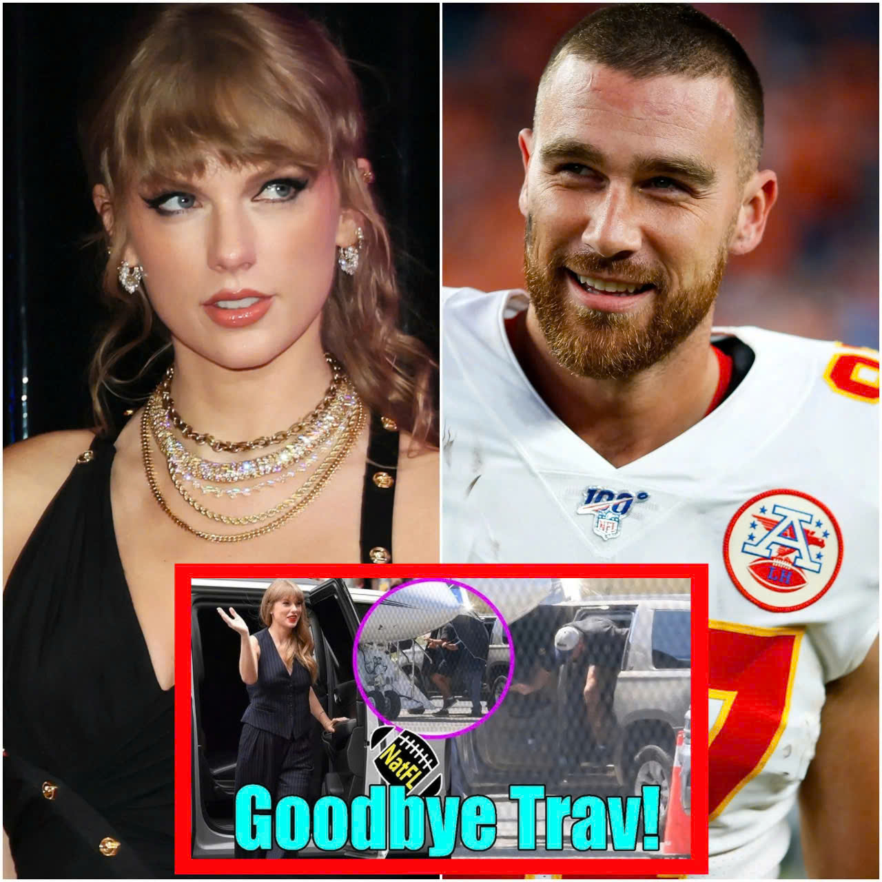 Travis Kelce says goodbye to Taylor Swift as he boards plane back to ...