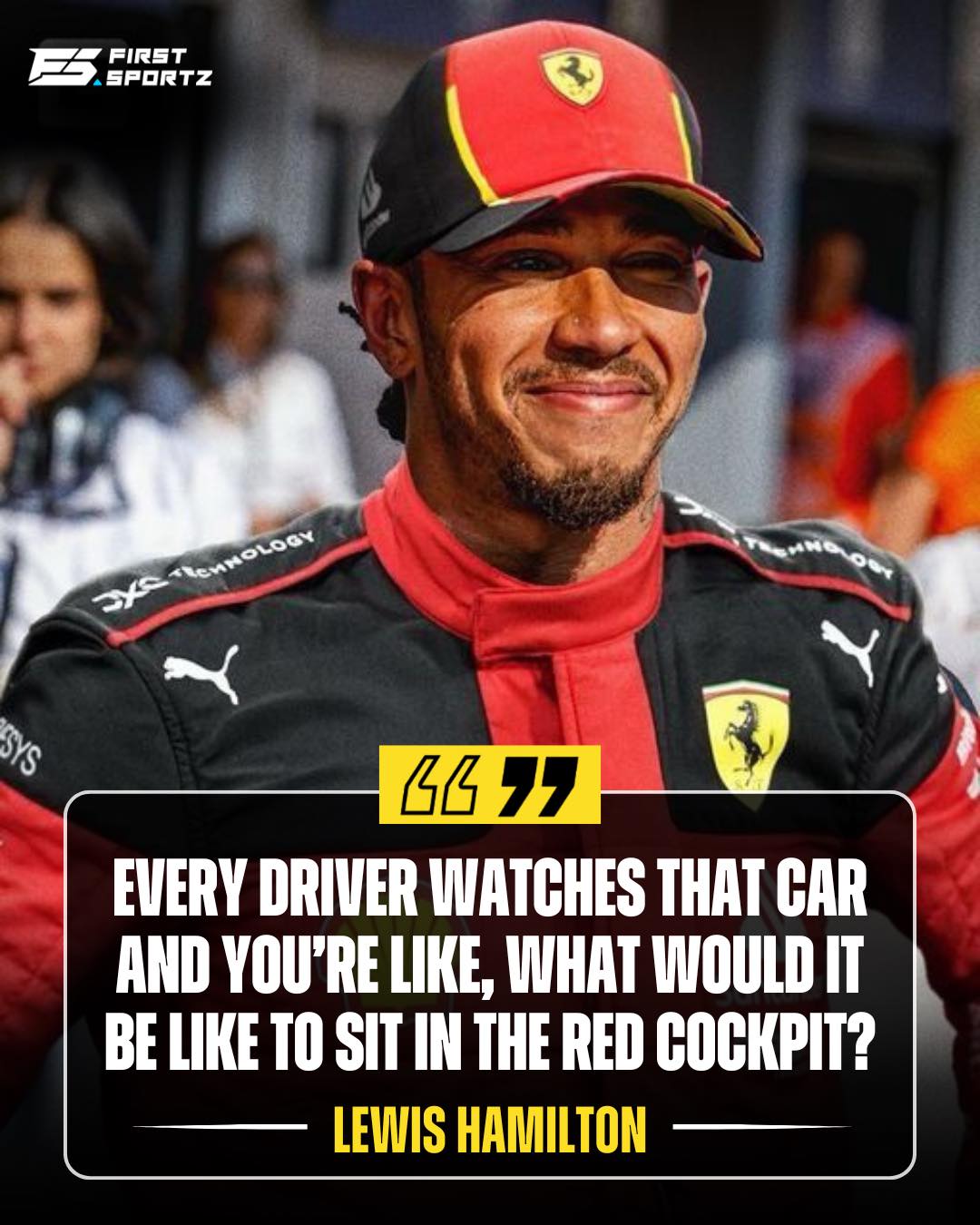 Lewis Hamilton gives a fascinating take on ‘sitting in the red cockpit ...