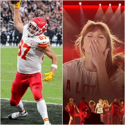 Taylor Swift Pays Tribute to Travis Kelce Onstage After He Scored His ...