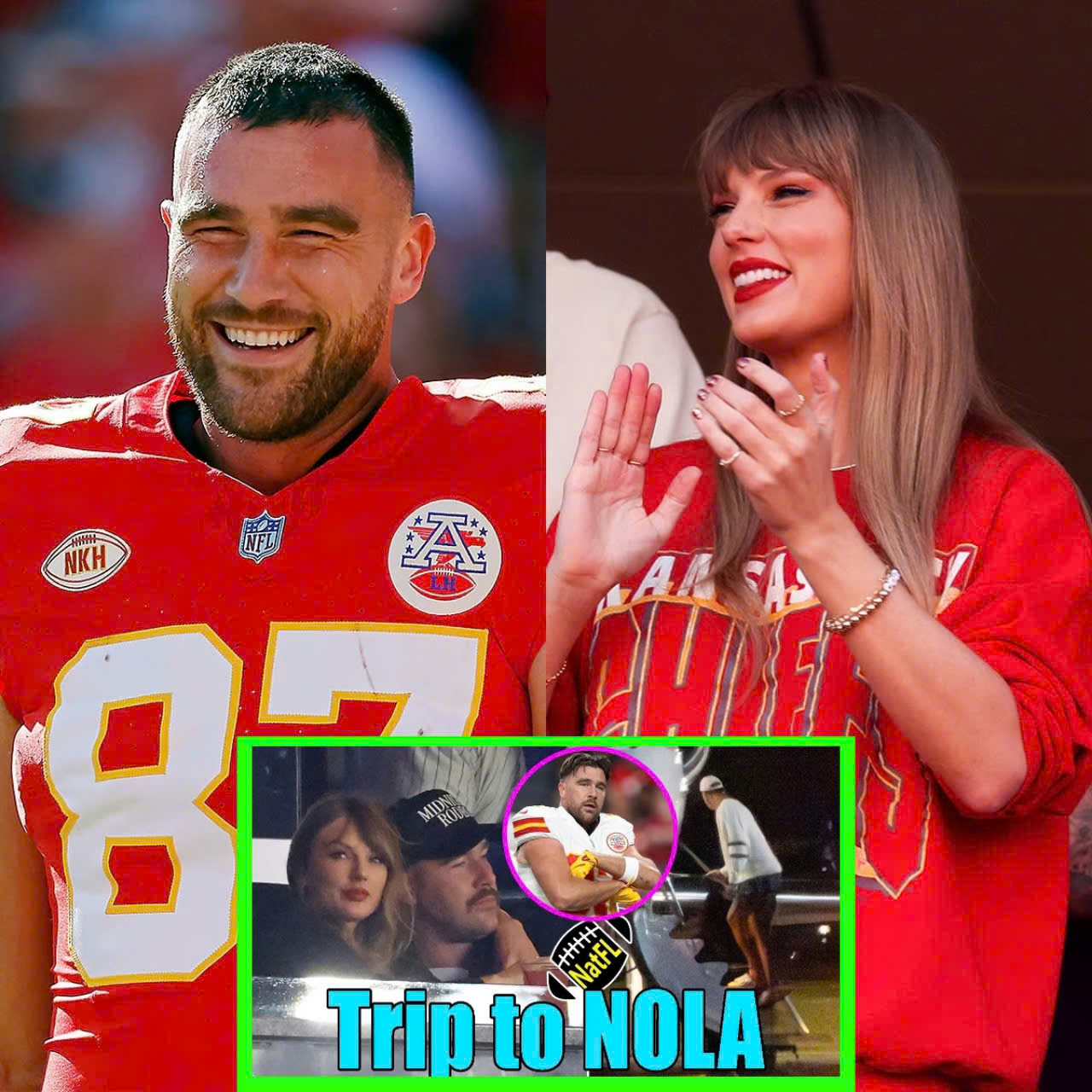 Travis Kelce jets to New Orleans to celebrate with Taylor Swift after ...