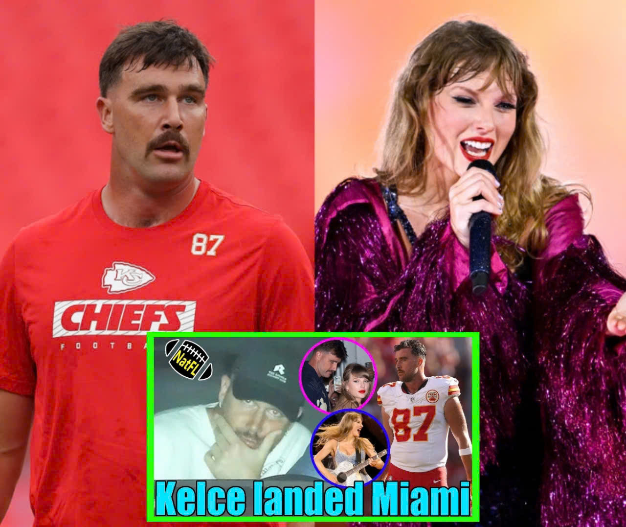 OMG! Travis Kelce landed in Miami, Florida to cheer on Taylor Swift on ...