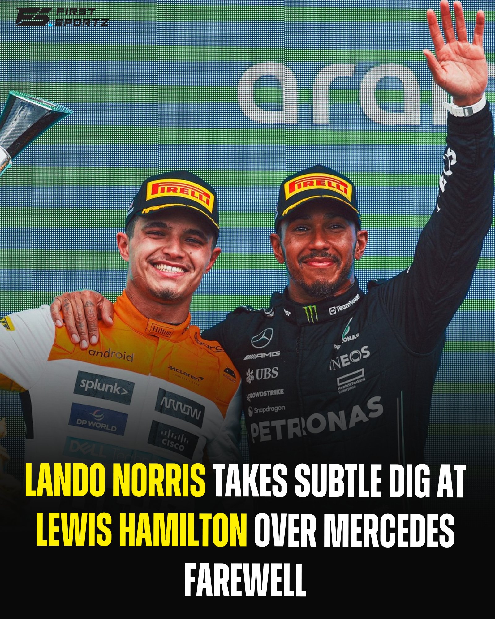 Lando Norris takes subtle dig at Lewis Hamilton over Mercedes farewell