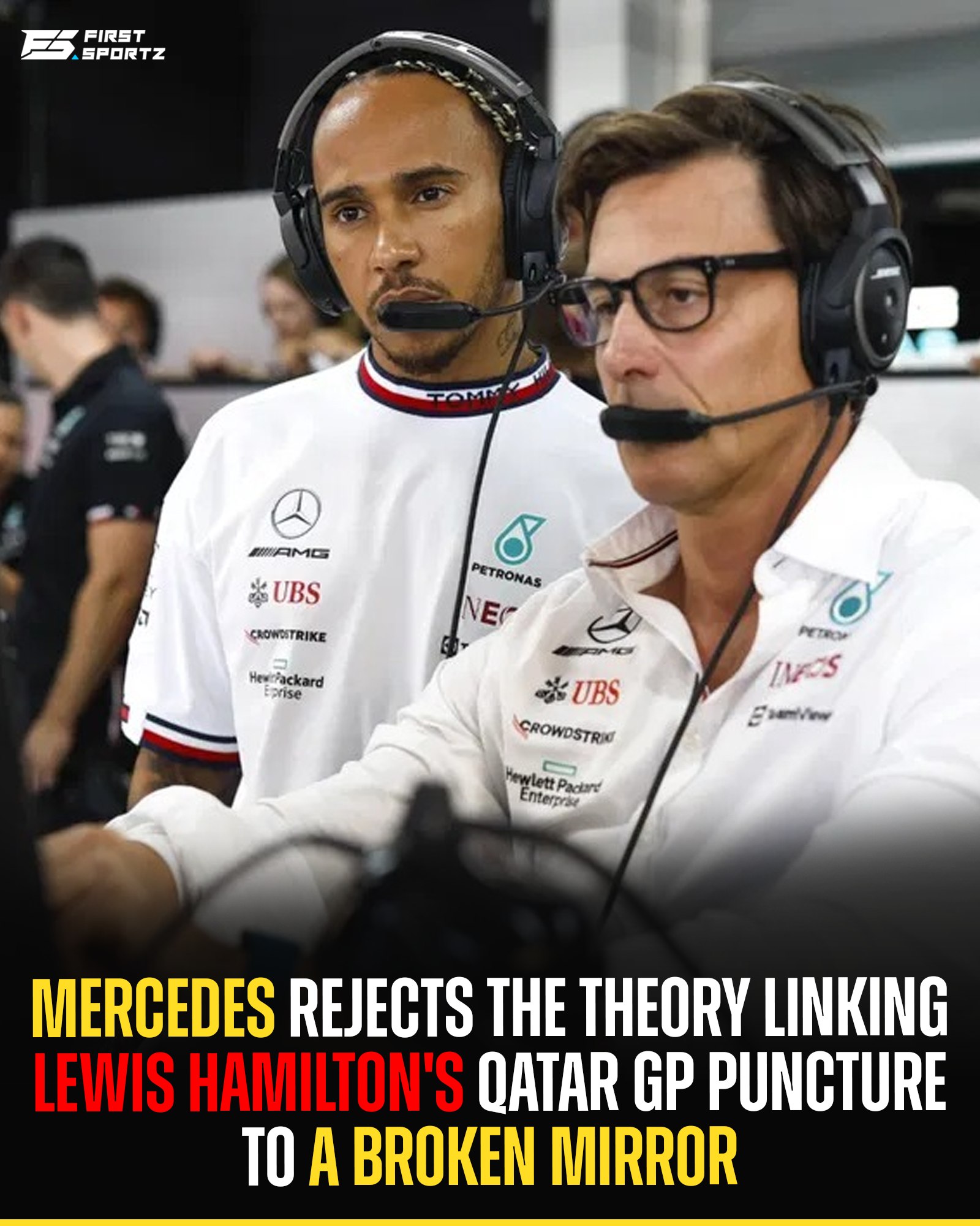 Mercedes dismisses broken mirror theory over Lewis Hamilton’s Qatar GP ...
