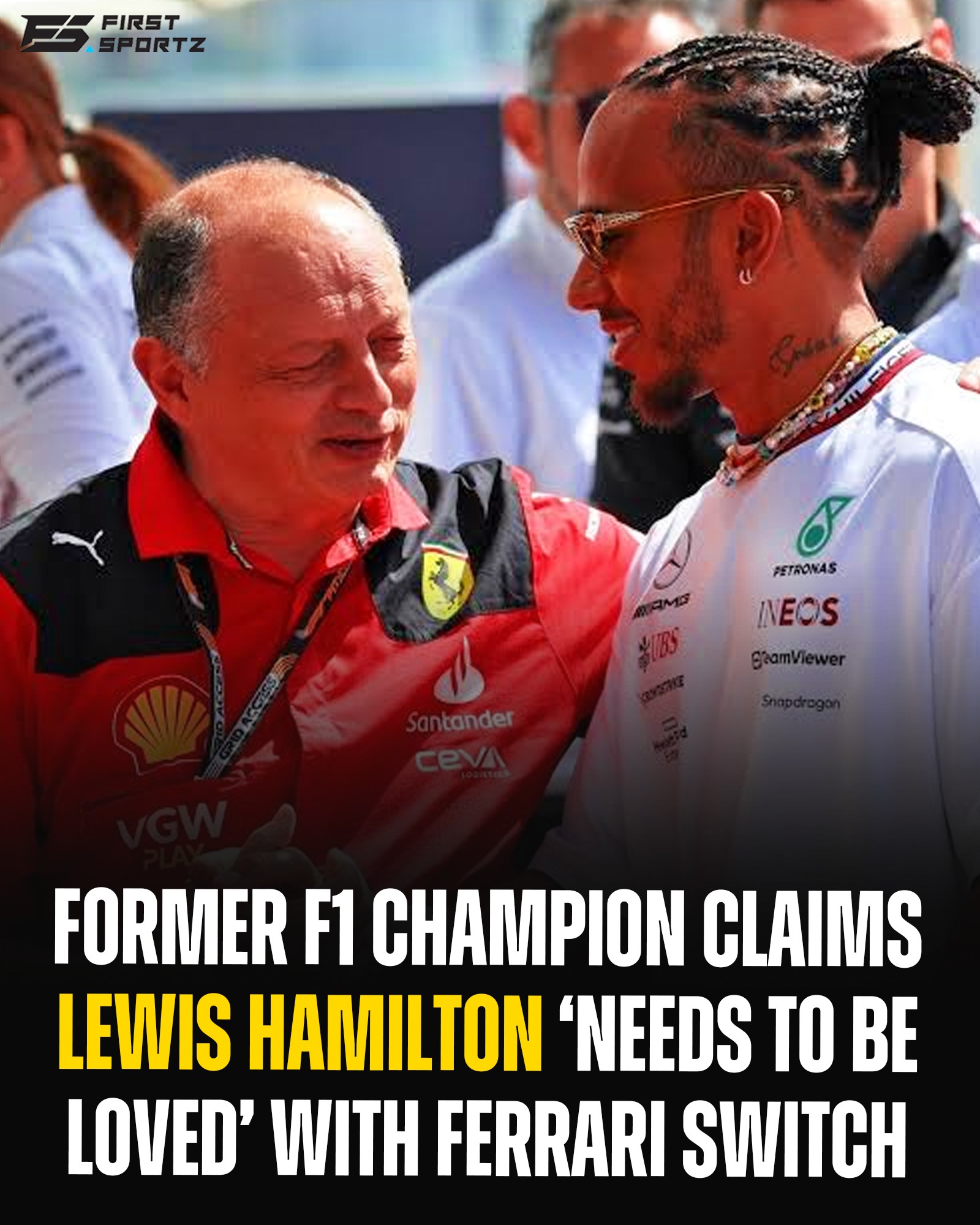 Ex-F1 champion declares Lewis Hamilton ‘needs to be loved’ with Ferrari ...