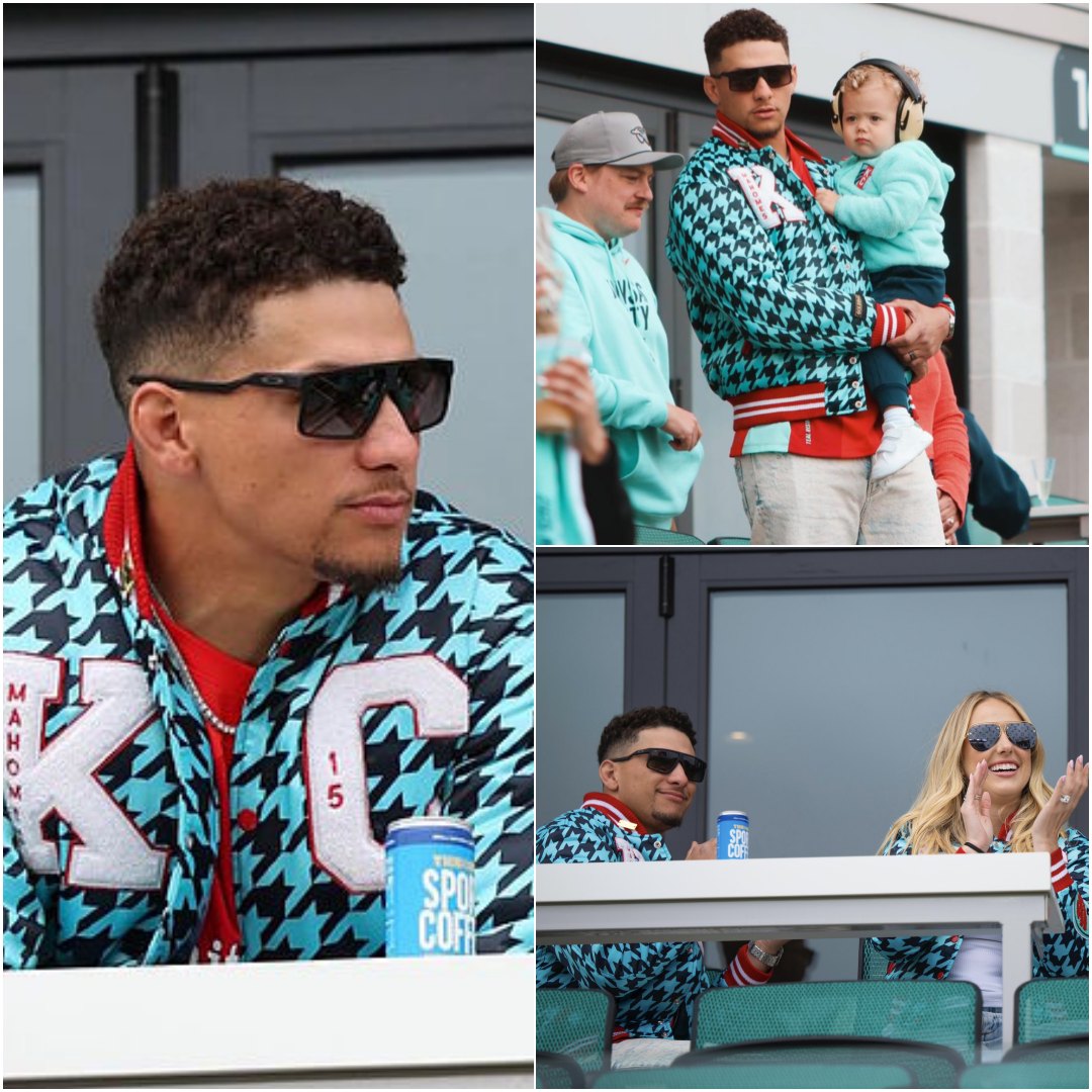 Patrick Mahomes catches a fan snapping a pic of him and Bronze turning ...