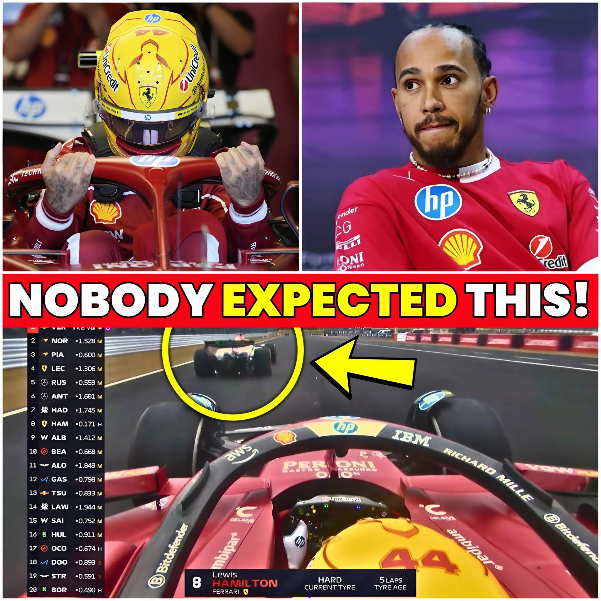 ALERT !! Hamilton’s Camera REVEALS ALARMING Sign On Ferrari…