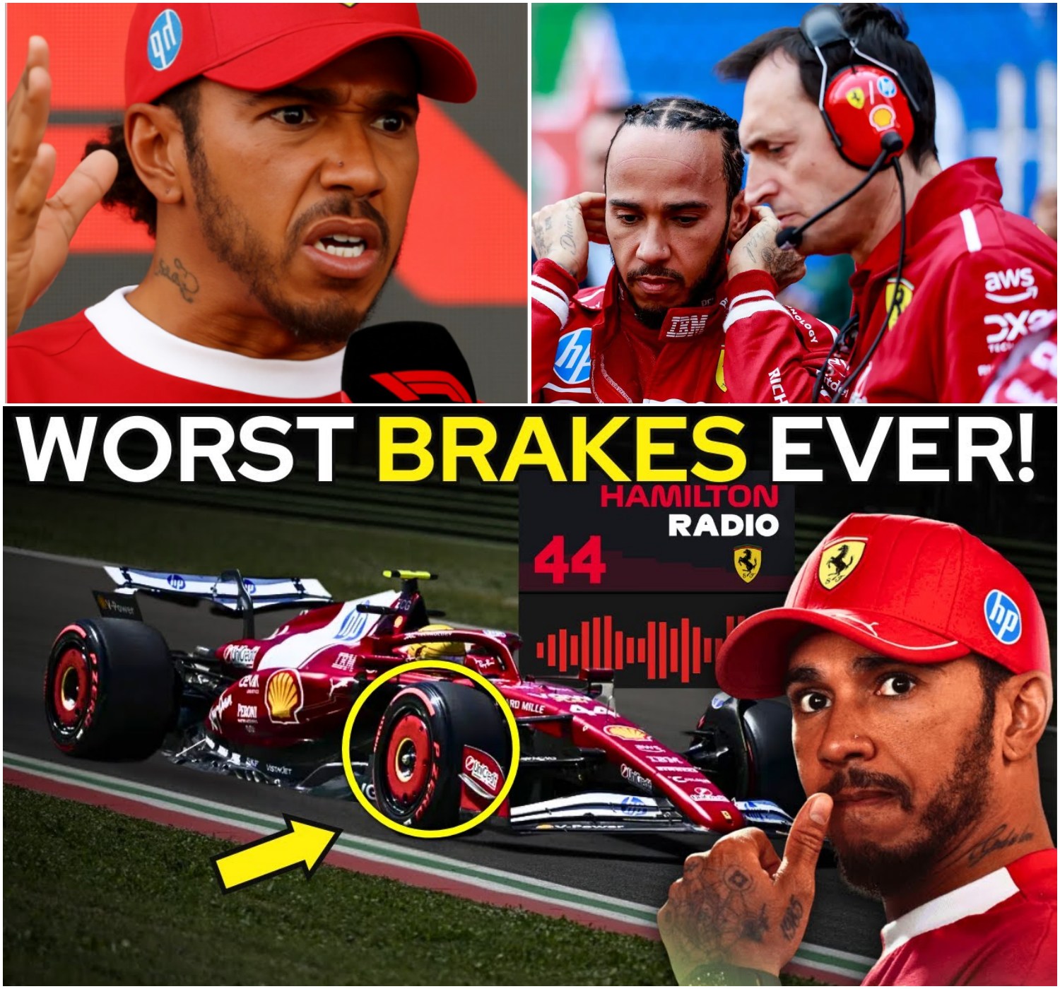 F1 BOMBSHELL⚡Ferrari engineer IGNORES Hamilton’s plea during BRAKING ...