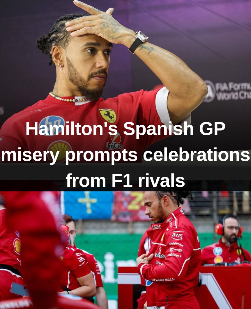 Hamilton's Spanish GP misery prompts celebrations from F1 rivals