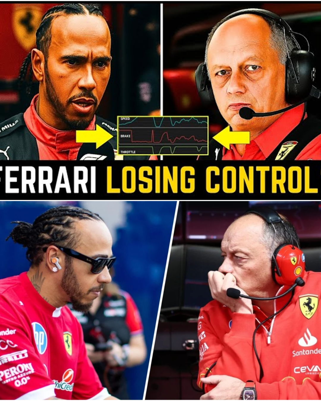 After a shocking radio message from Lewis Hamilton, Ferrari’s internal ...