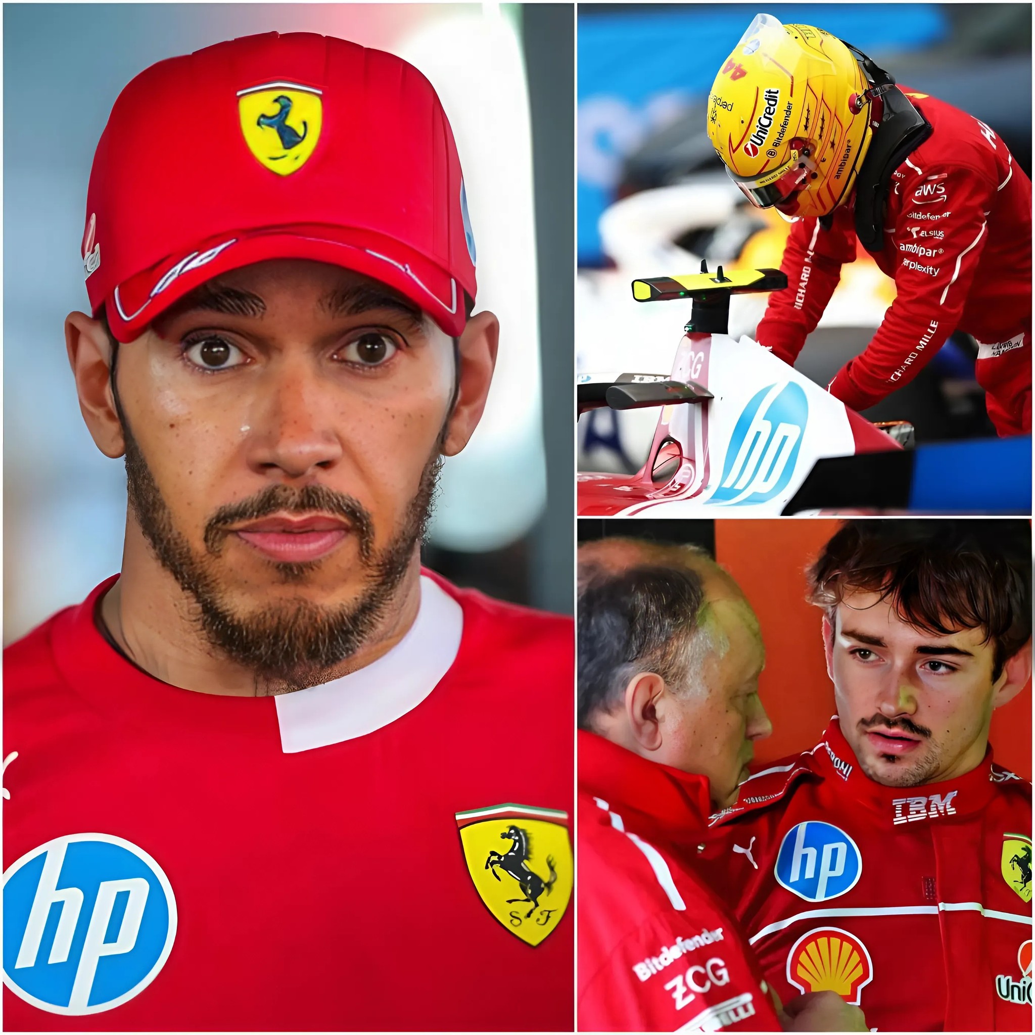Lewis attacks Ferrari with a shocking statement during the Spanish ...
