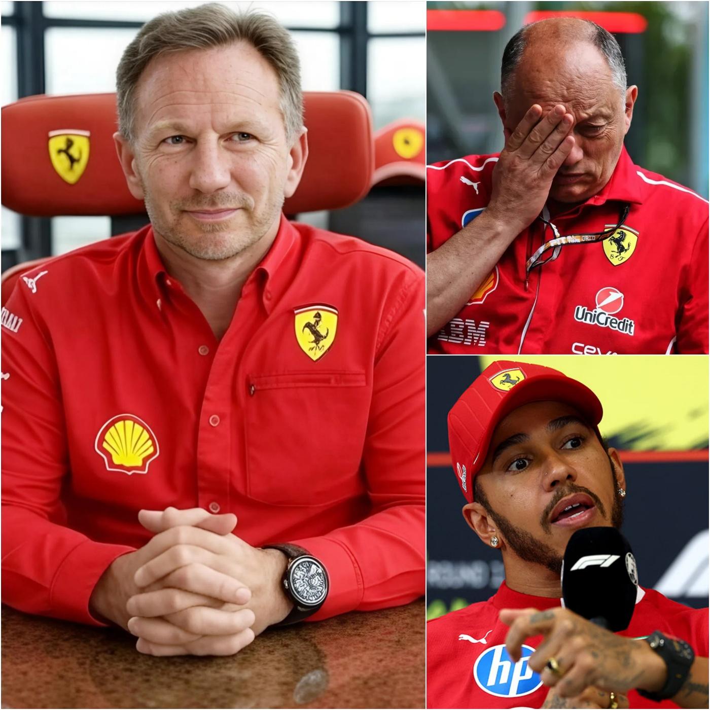 5 MINUTES AGO: Christian Horner officially joins Ferrari, Frédéric ...